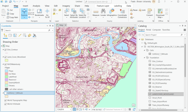 USGS Topo Map Vector Layers for GIS | At These Coordinates