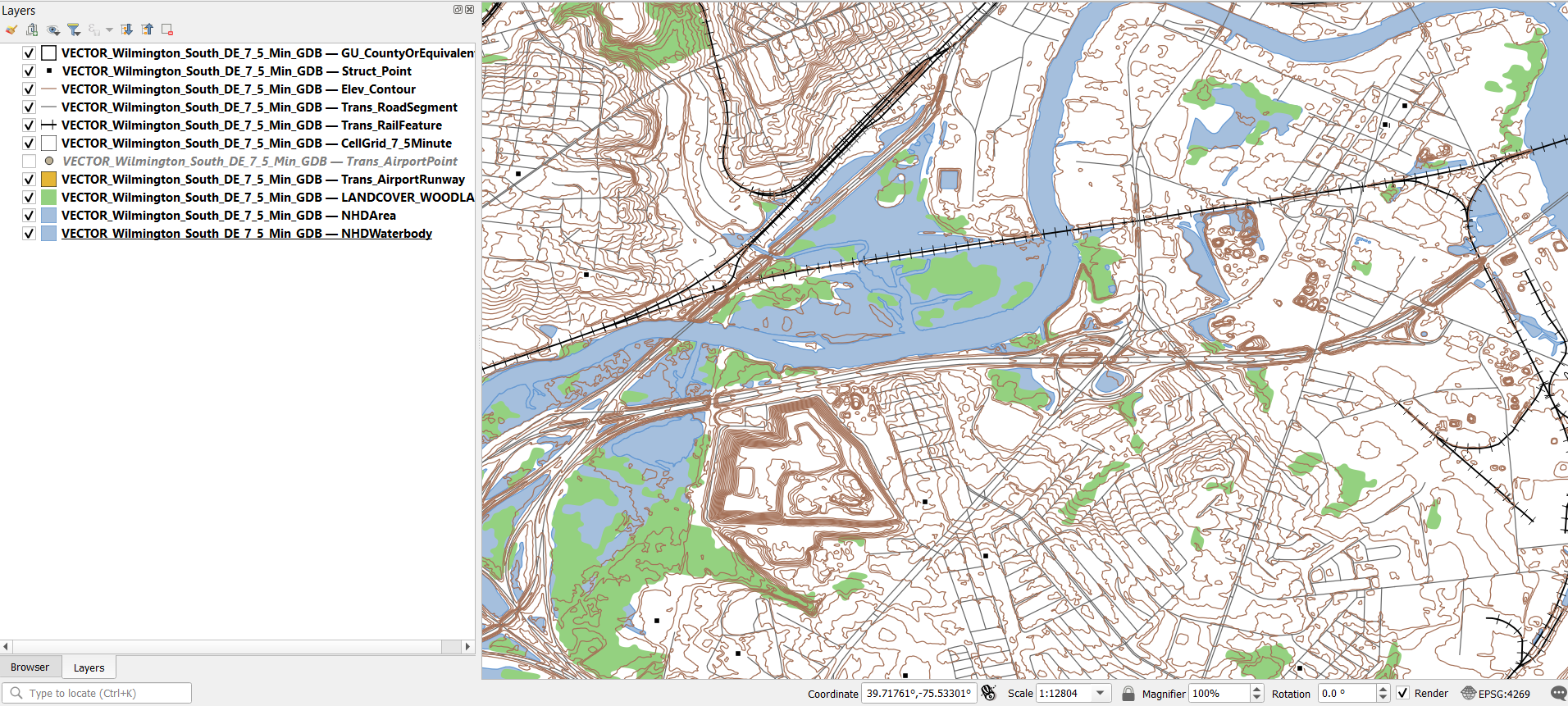 USGS Topo Map Vector Layers for GIS | At These Coordinates