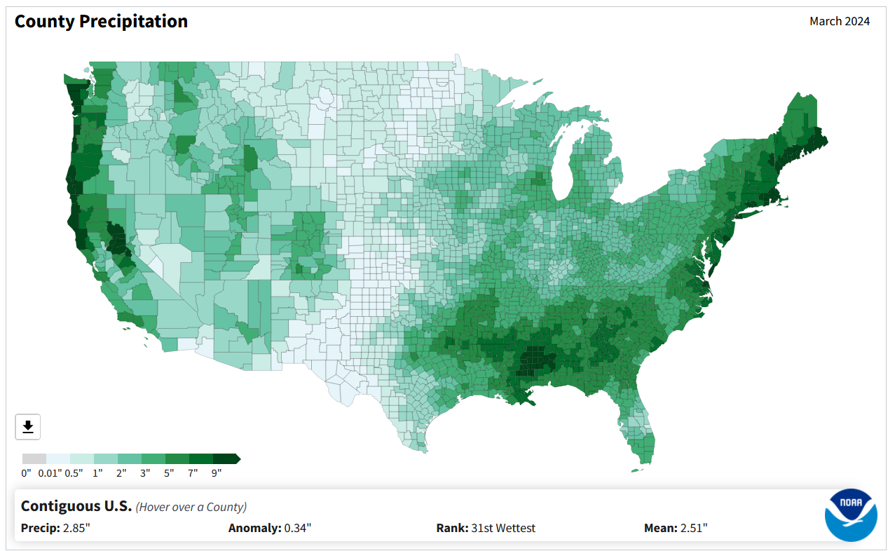Historic County Climate Data for the US | At These Coordinates